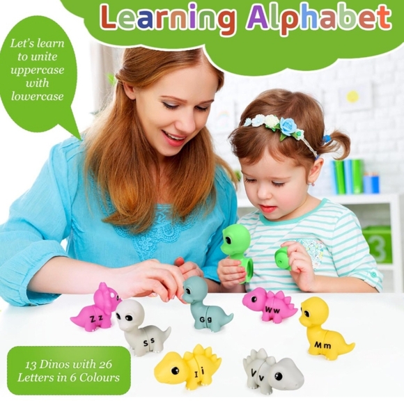 Toys | Dinosaur Alphabet Learning Toys With Uppercase And Lowercase 13 ...